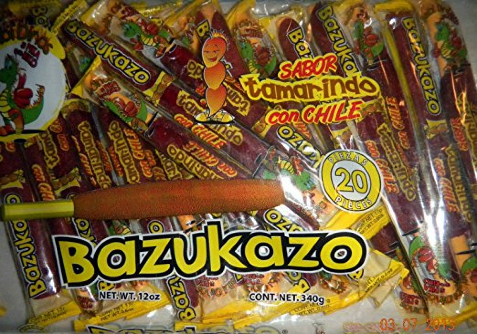 Bazukazo Tarugos Tamarindo Con Chile Mexican Tamarind Candy Sticks ...