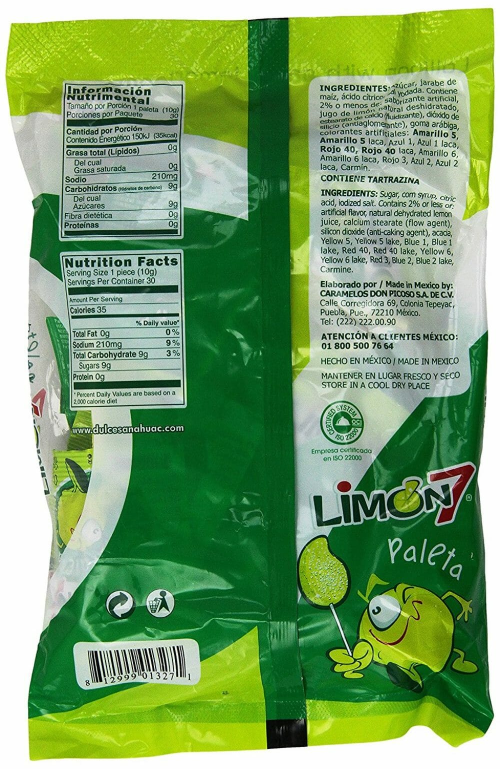 Limon 7 Paleta (Lollipop Covered with Lemon and Salt Powder) Review ...