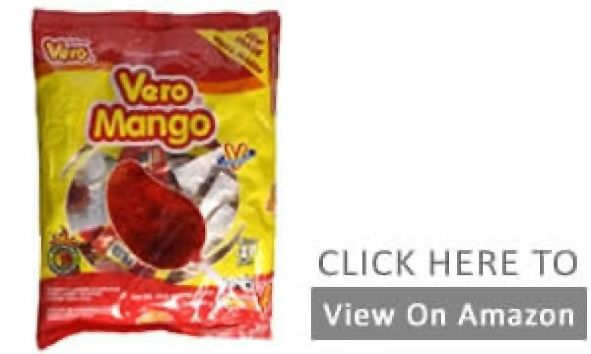 Vero Mango, Chili Covered Mango Flavored Lollipops Review - Mexican Candy